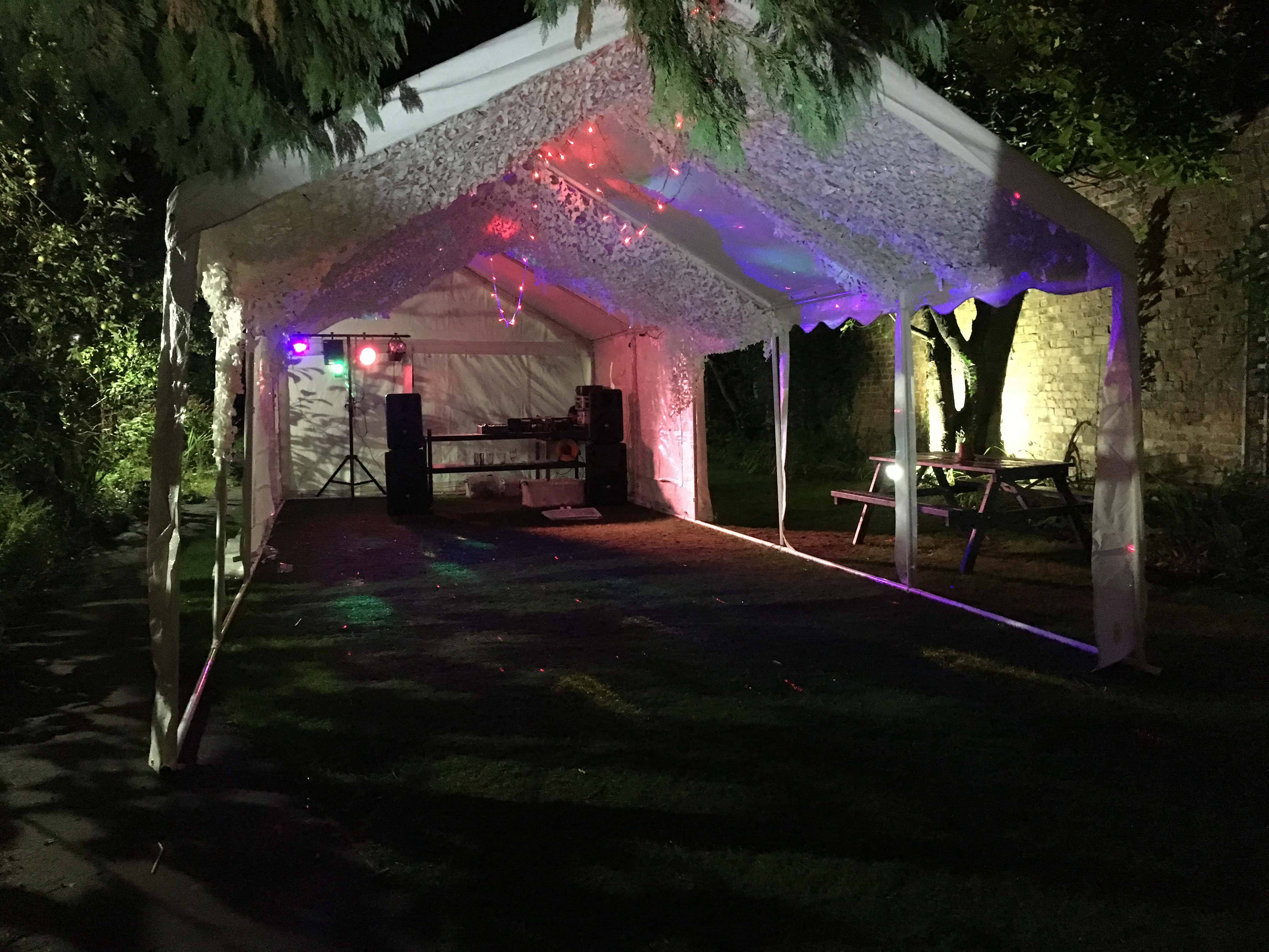 Marquee with disco and lighting | Riverside Marquees - Marquee, party ...