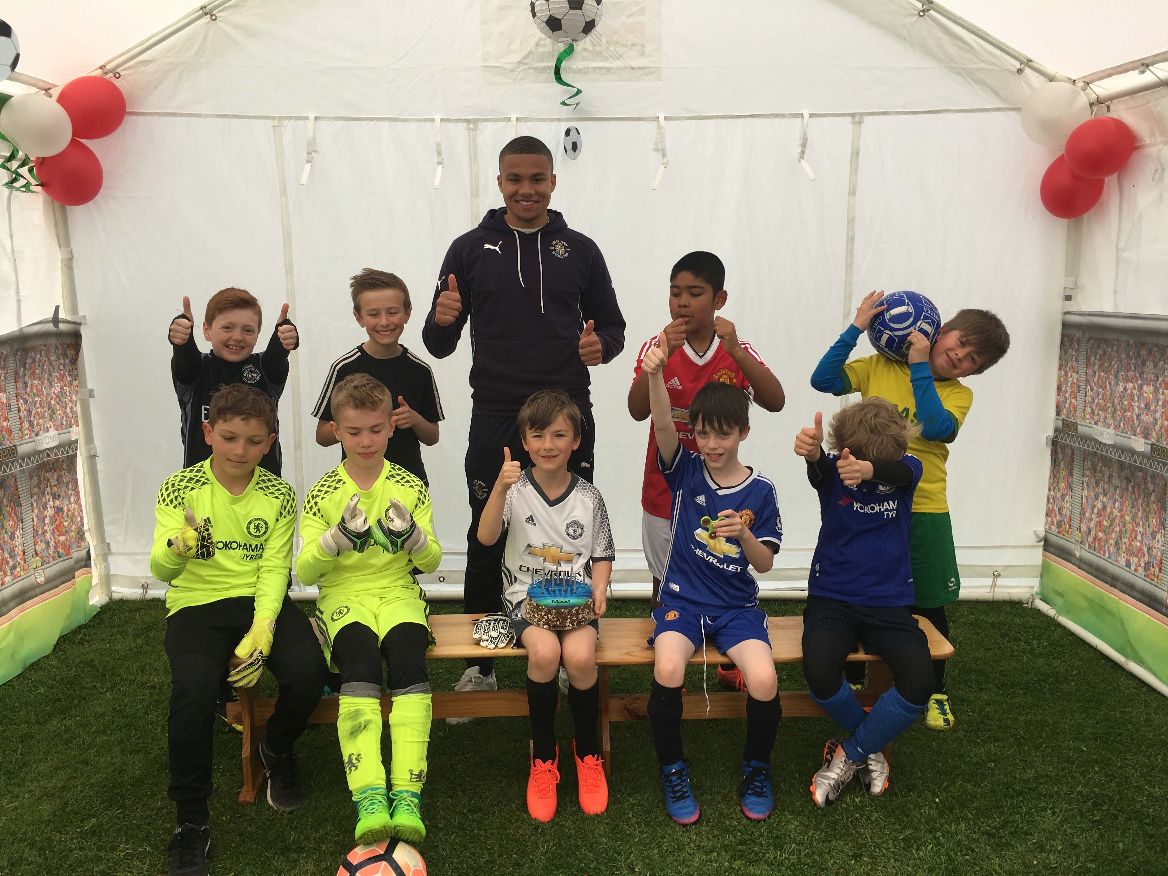 Football Themed Party Tent 4 x 6m | Riverside Marquees - Marquee, party ...